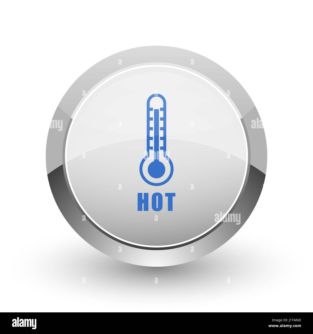 Hot temperature chrome border web and smartphone apps design round ...