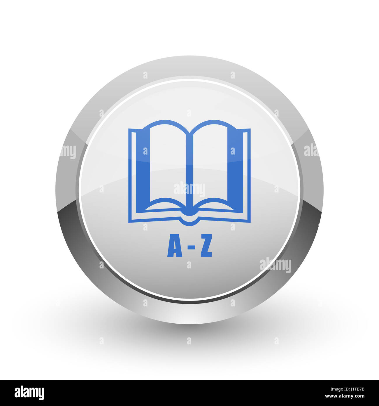 Dictionary chrome border web and smartphone apps design round glossy ...