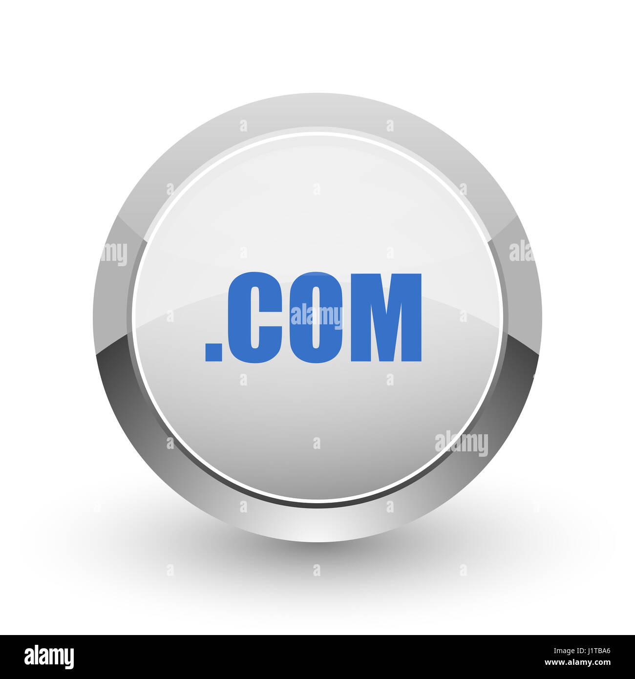 Com chrome border web and smartphone apps design round glossy icon ...