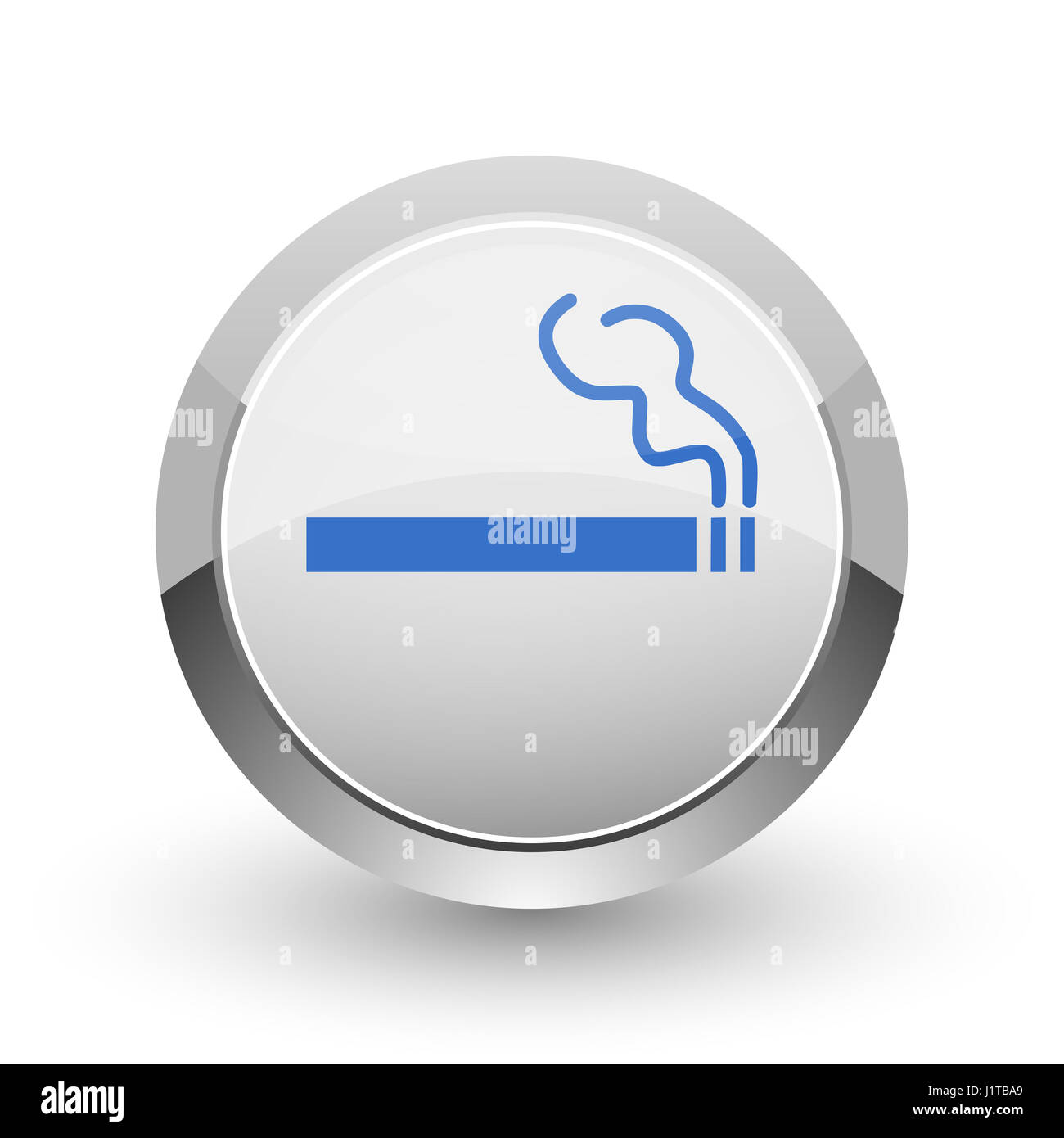Cigarette chrome border web and smartphone apps design round glossy ...
