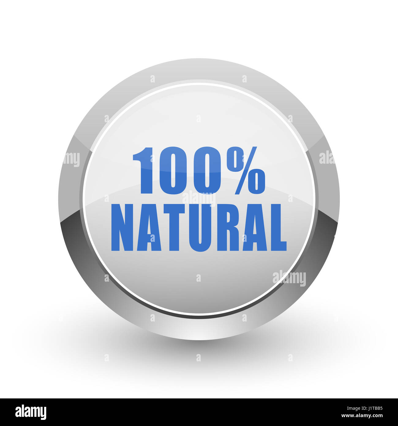 Natural chrome border web and smartphone apps design round glossy icon ...