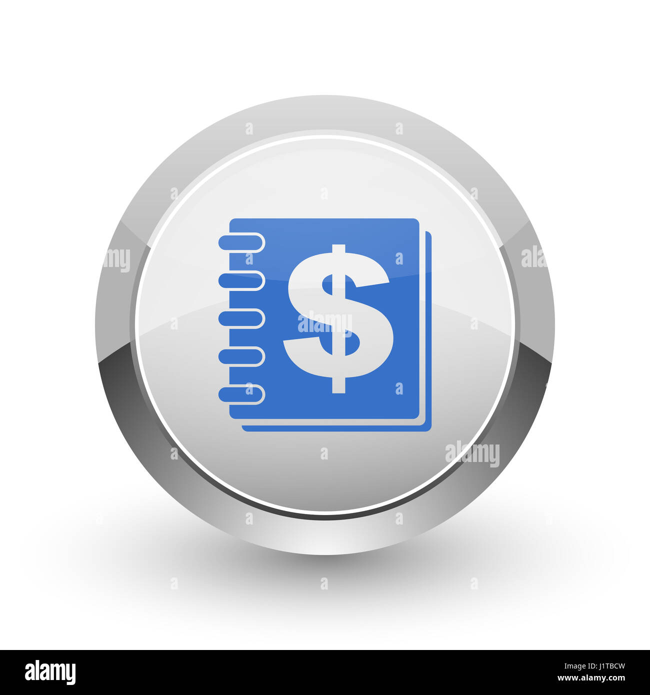 Money chrome border web and smartphone apps design round glossy icon ...