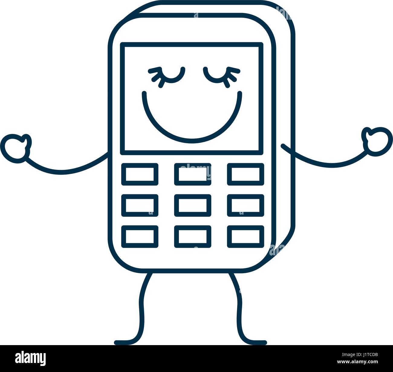 happy phone icon Stock Vector Image & Art - Alamy
