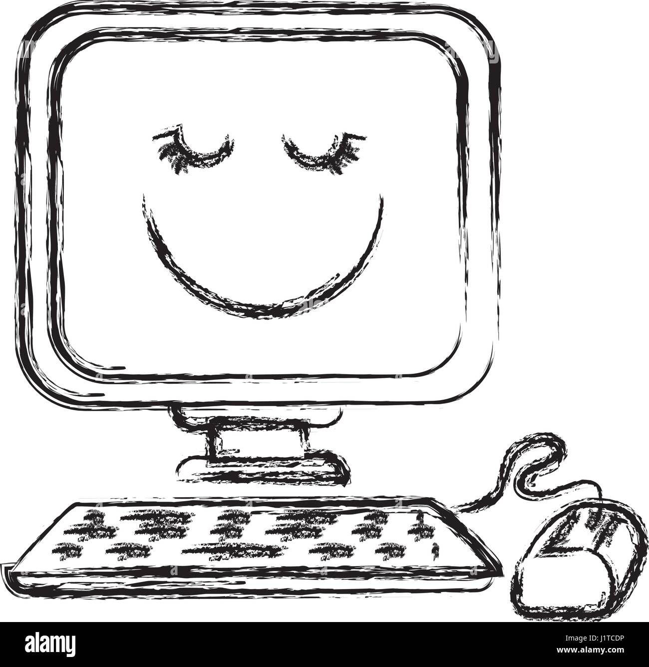happy computer icon Stock Vector Image & Art - Alamy