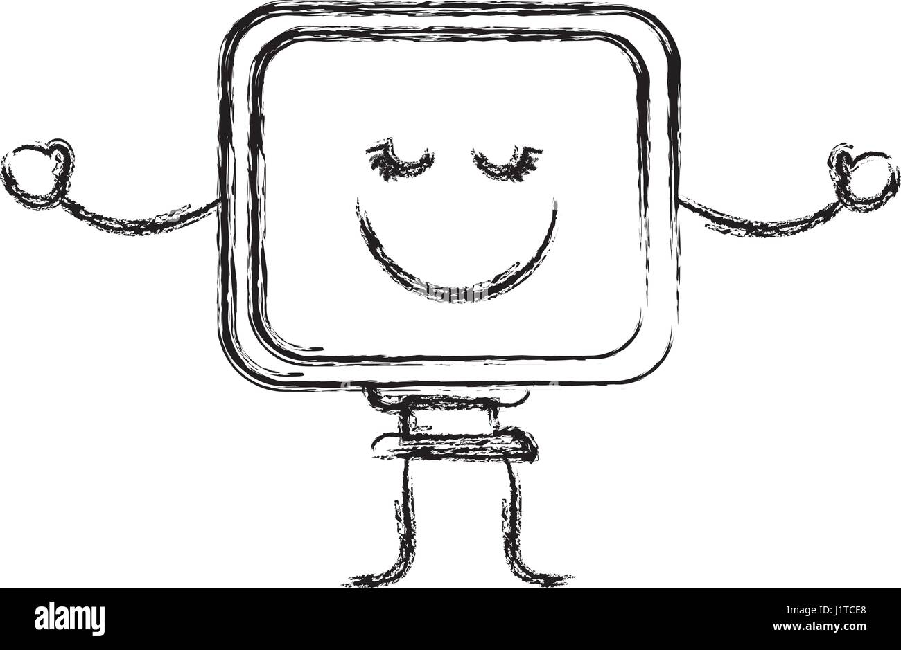 happy computer icon Stock Vector Image & Art - Alamy