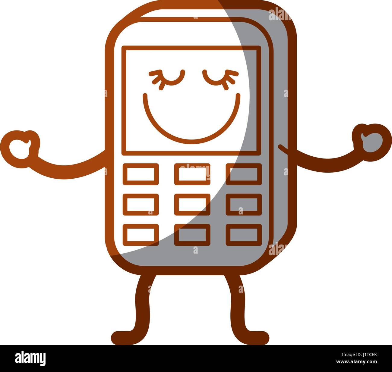 happy phone icon Stock Vector Image & Art - Alamy
