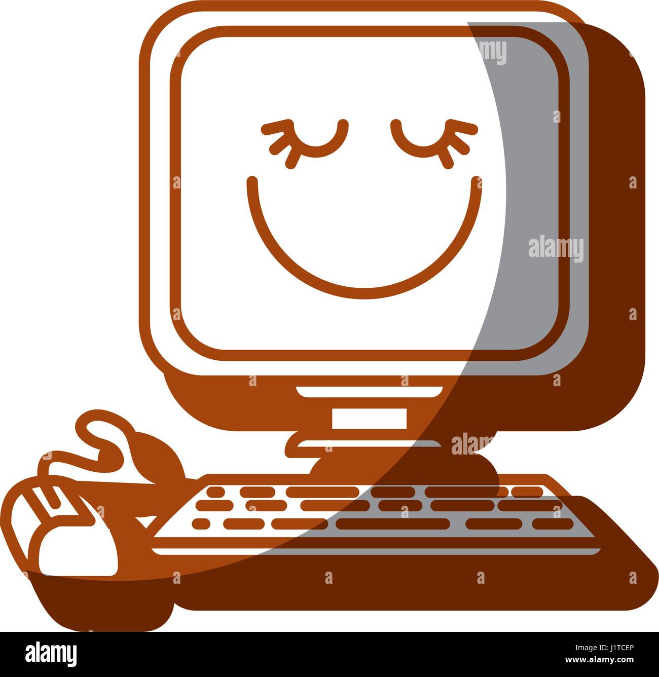 happy computer icon Stock Vector Image & Art - Alamy