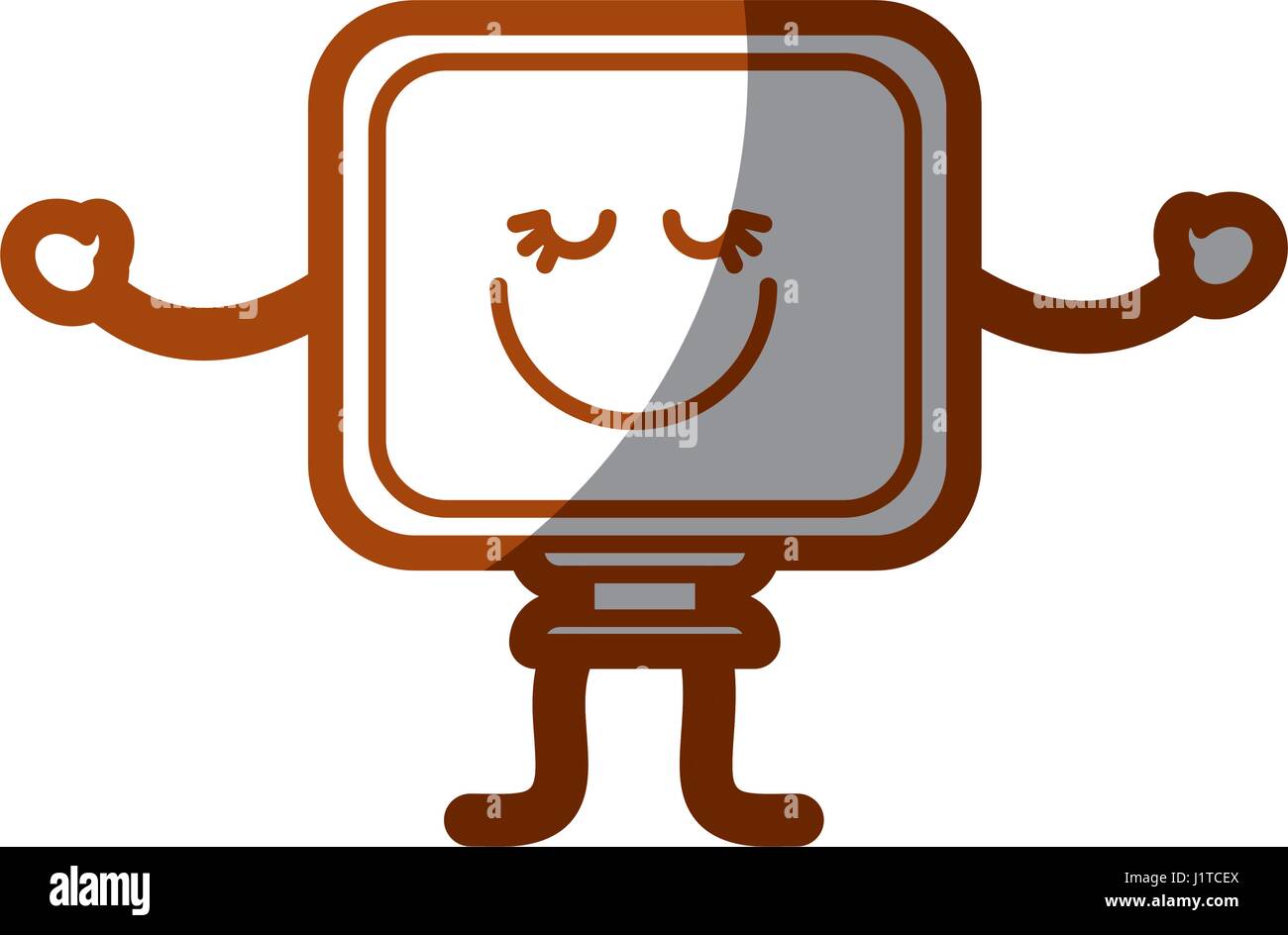 happy computer icon Stock Vector Image & Art - Alamy