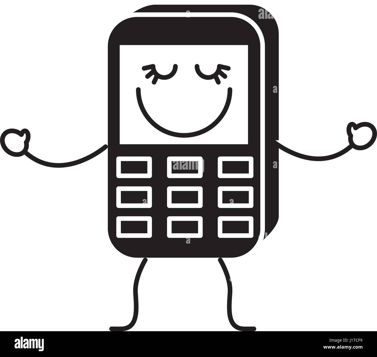 happy phone icon Stock Vector Image & Art - Alamy