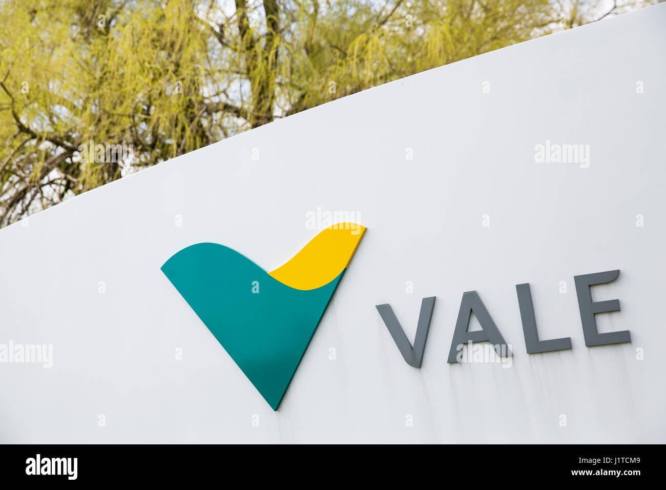 A logo sign outside of facility occupied by Vale in Mississauga ...