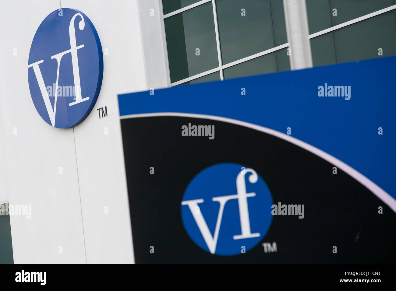A logo sign outside of facility occupied by VF Imagewear in Brampton ...