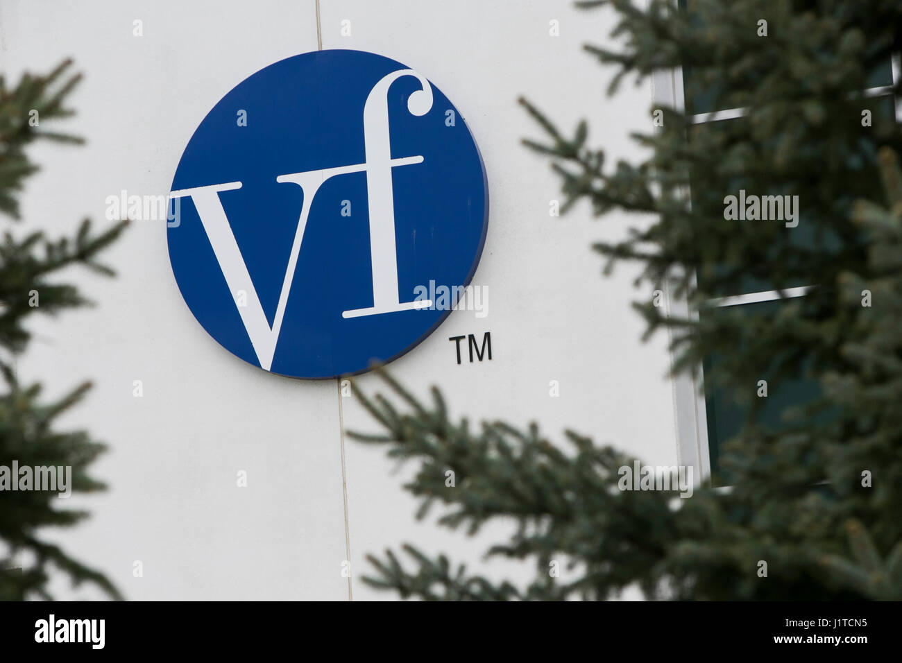 A logo sign outside of facility occupied by VF Imagewear in Brampton ...