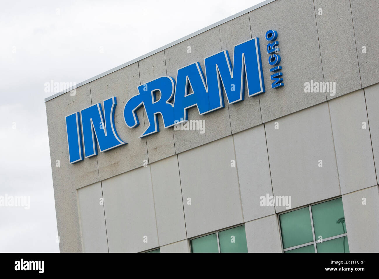 A logo sign outside of a facility occupied by Ingram Micro in ...