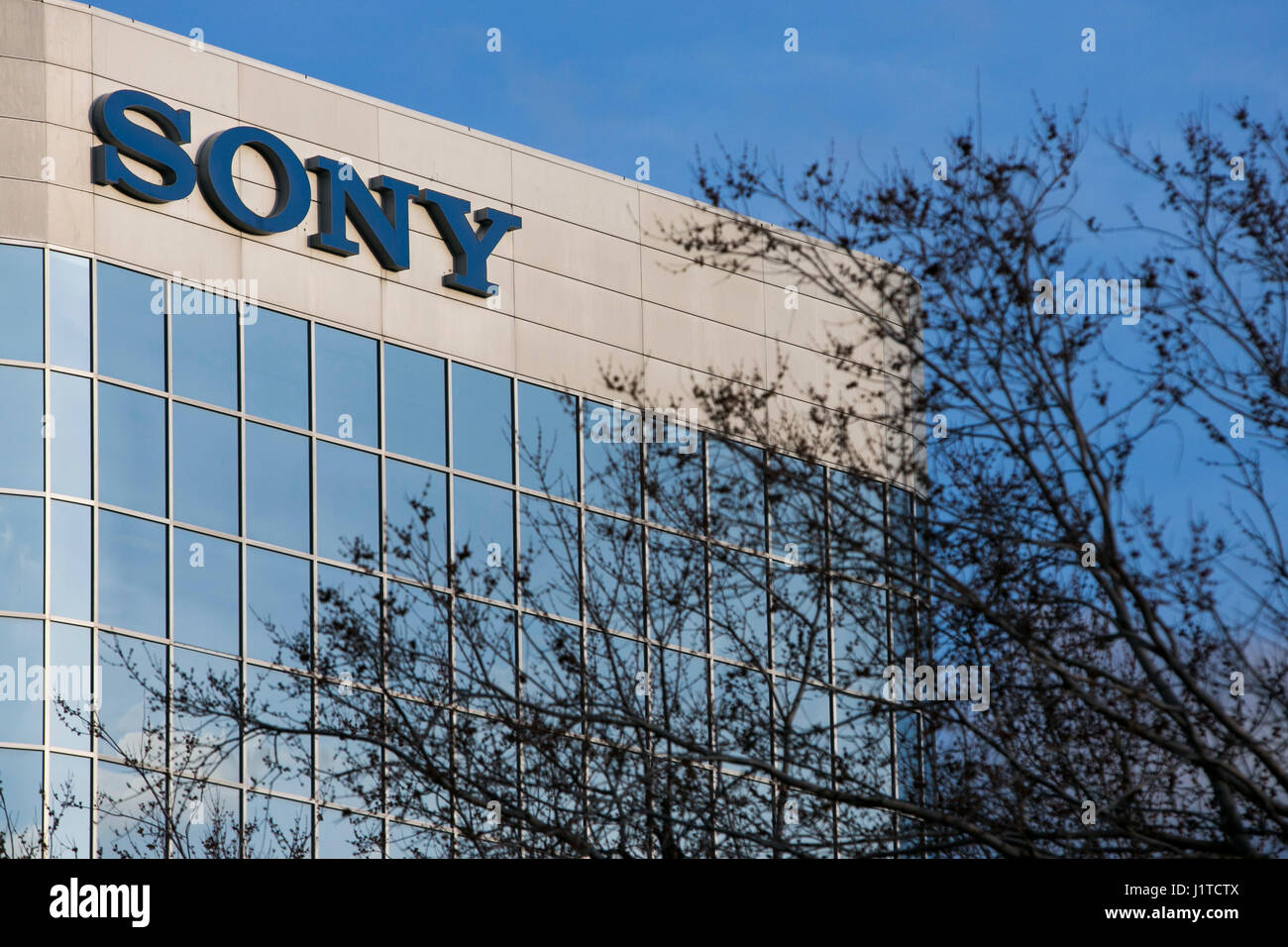 A logo sign outside of a facility occupied by the Sony Corporation in ...