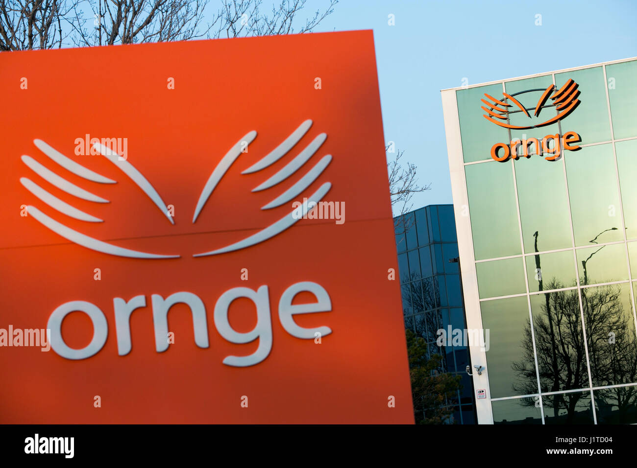 A logo sign outside of the headquarters of Ornge in Mississauga ...