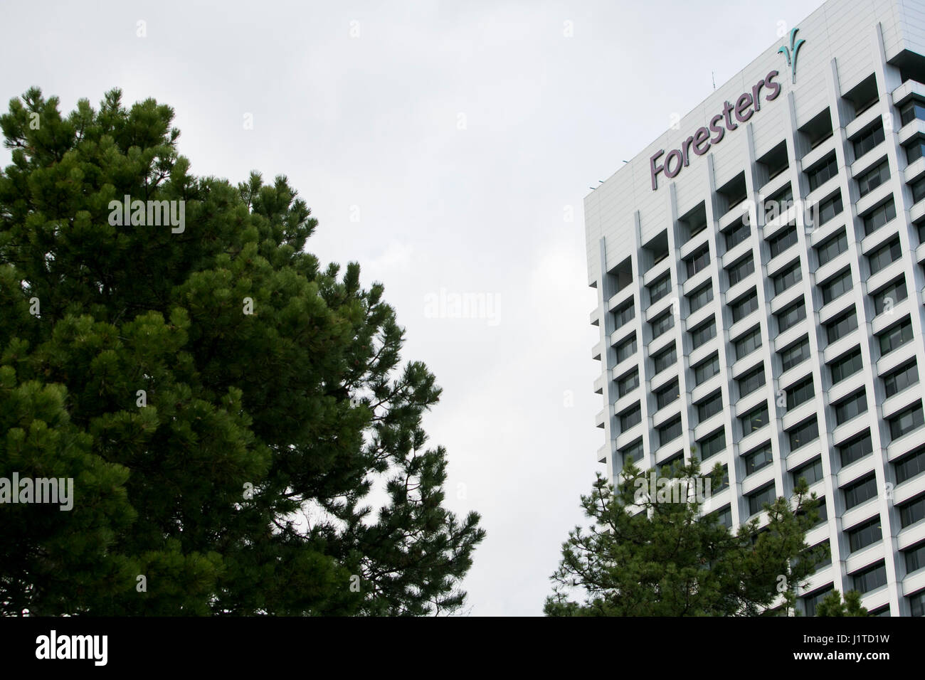 A logo sign outside of the headquarters of Foresters Financial in North ...