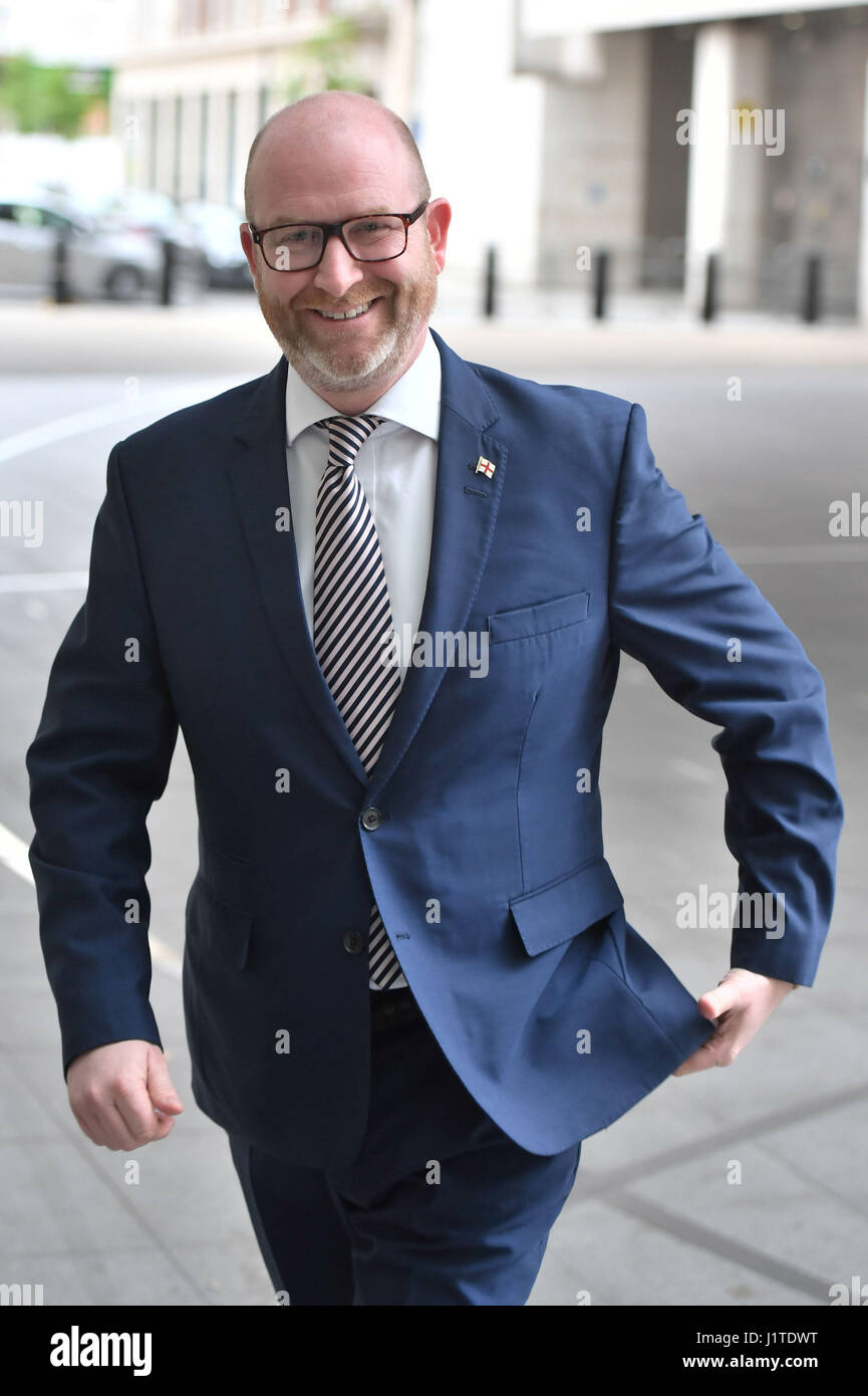 Ukip leader Paul Nuttall arriving at Broadcasting House in central ...