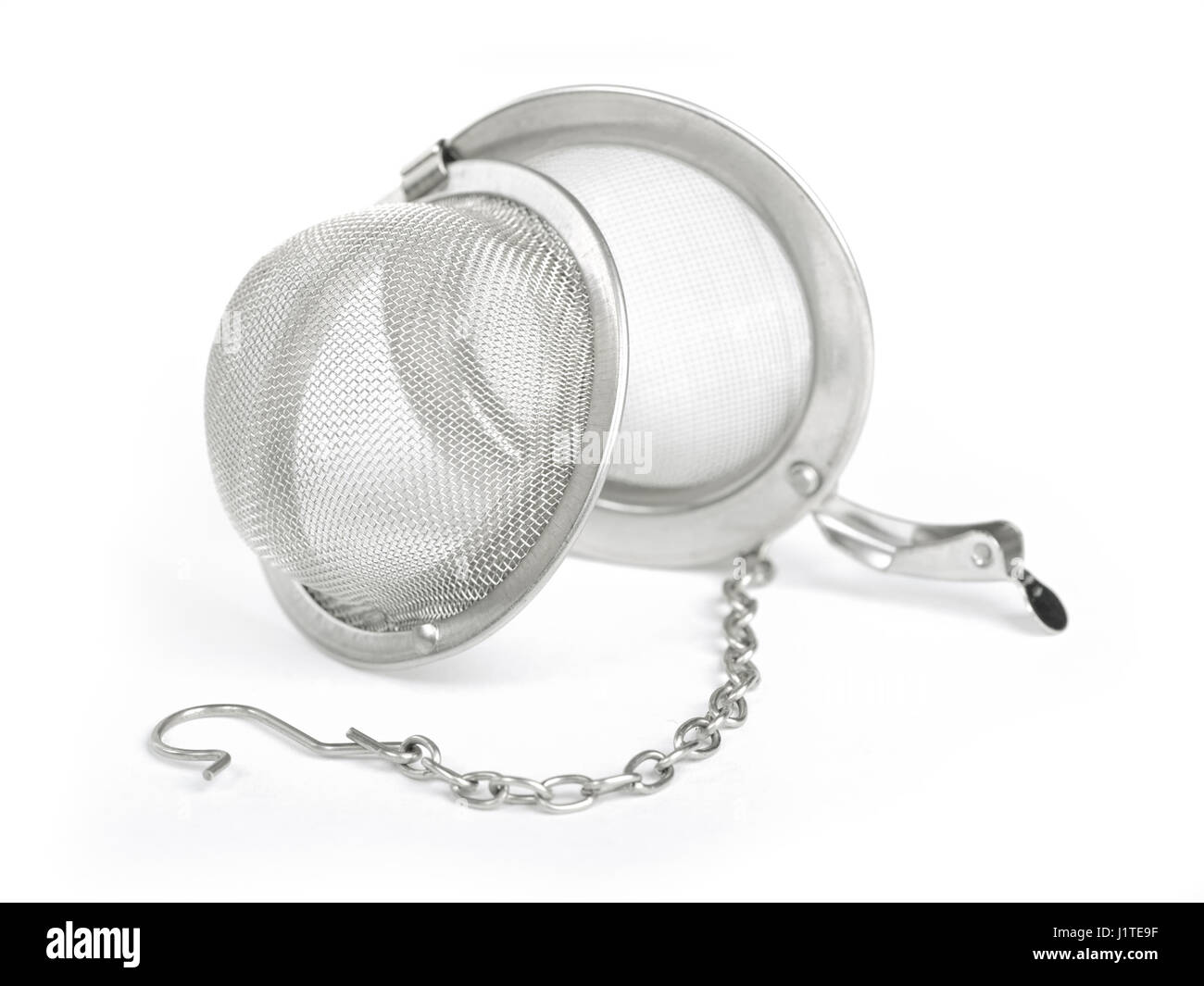 Tea strainer isolated on white background Stock Photo - Alamy