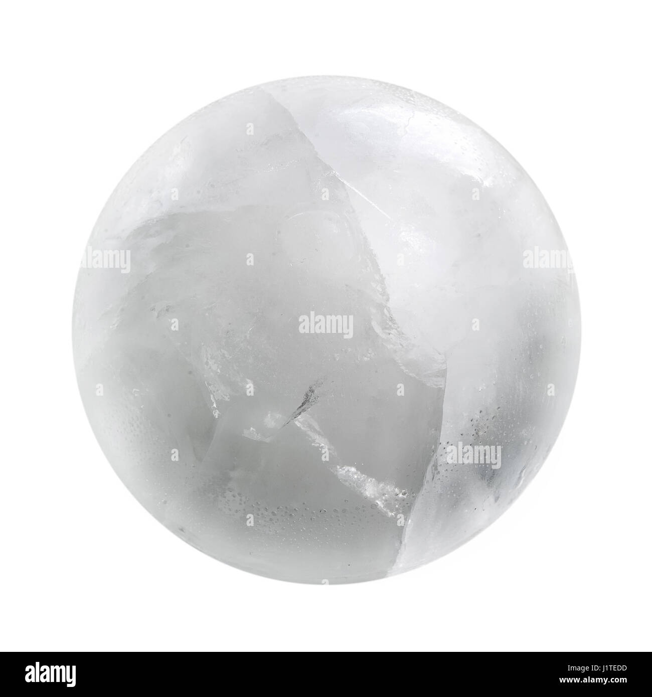 White ice sphere isolated Stock Photo - Alamy