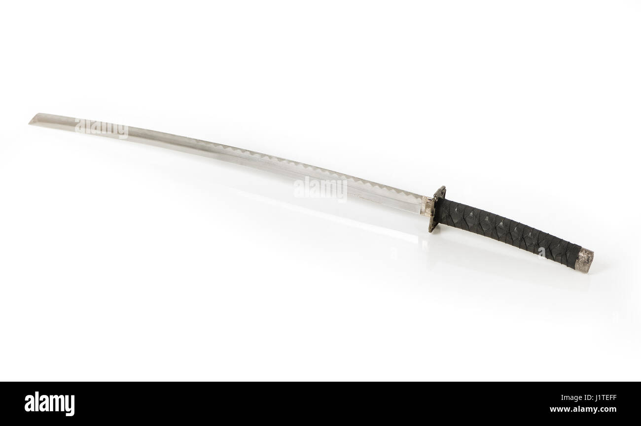 Samurai sword isolated on white background Stock Photo - Alamy
