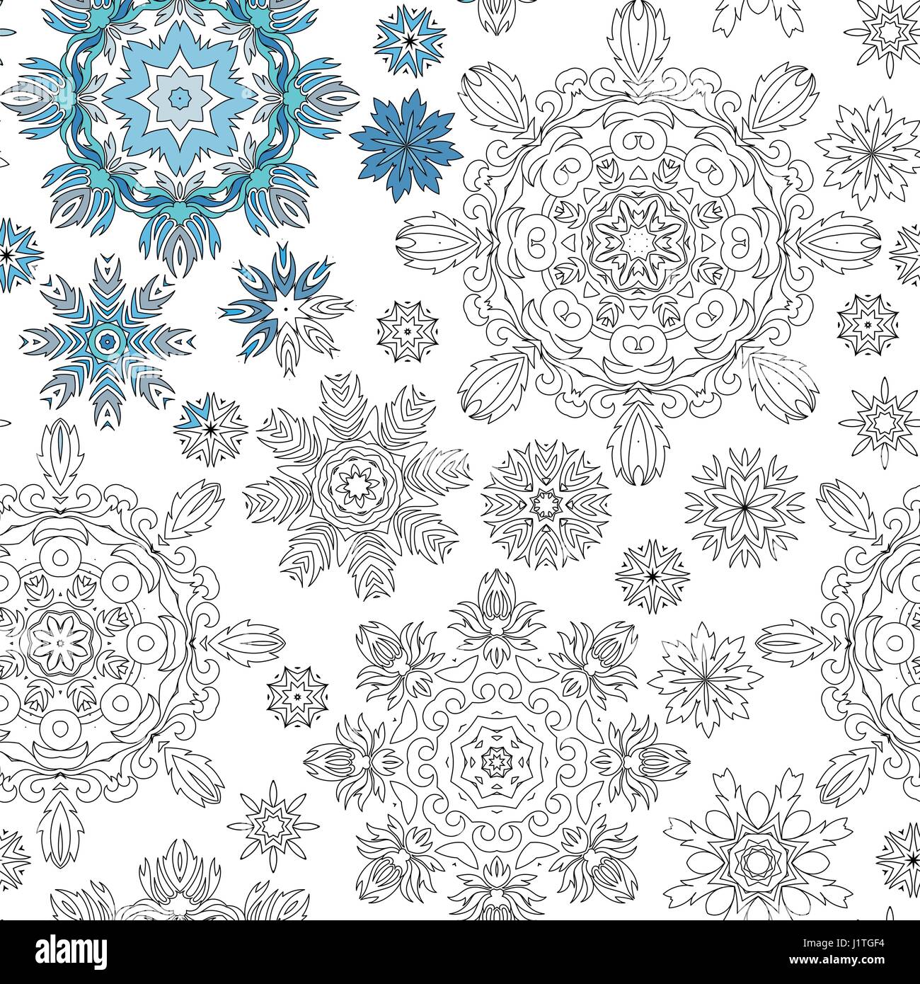 Christmas pattern from snowflakes for a card vector. Pattern for ...