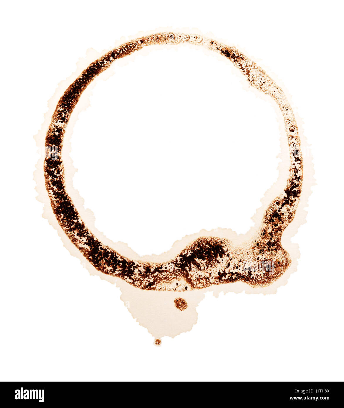 coffee cup stain isolated on white background Stock Photo - Alamy