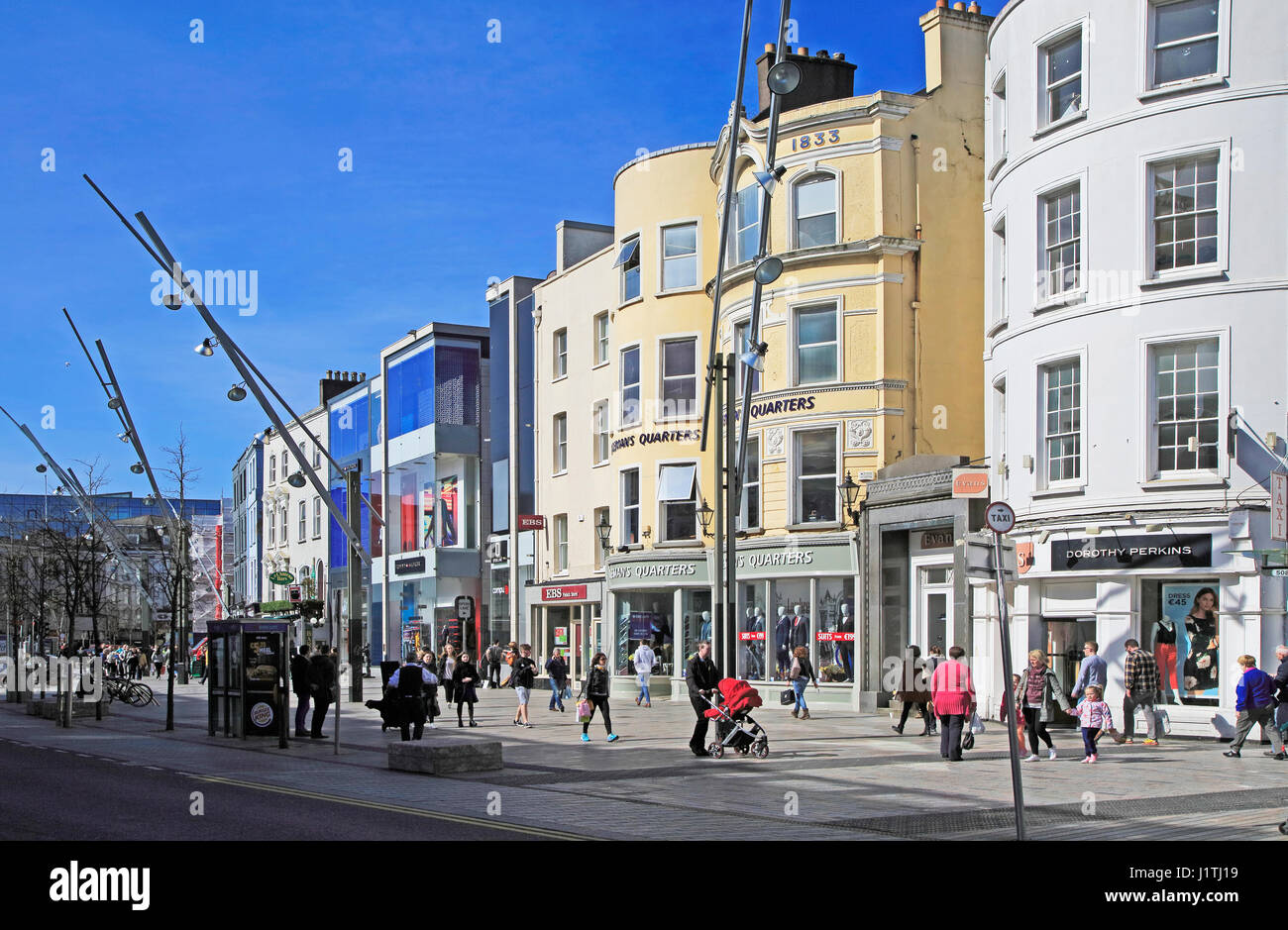 Shops on St Patrick's Street, City of Cork, County Cork, Ireland, Irish ...