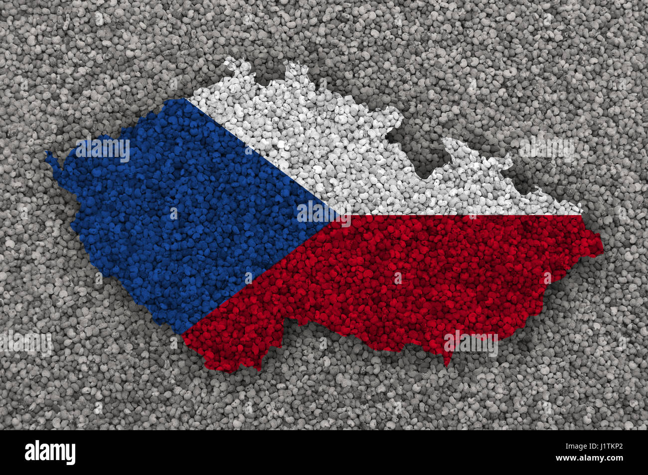 Textured map of Czech Republic in nice colors Stock Photo - Alamy