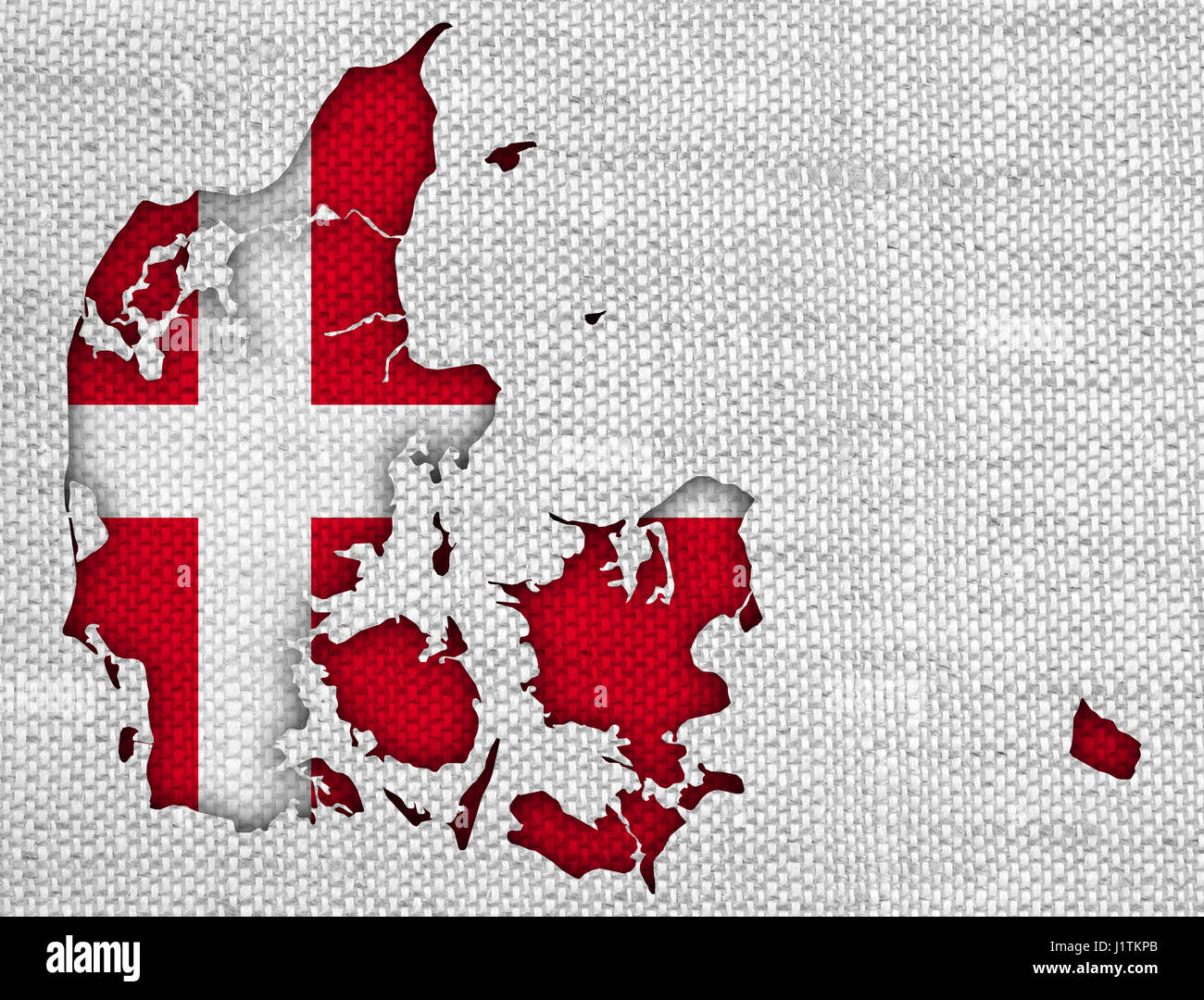 Textured map of Denmark in nice colors Stock Photo - Alamy