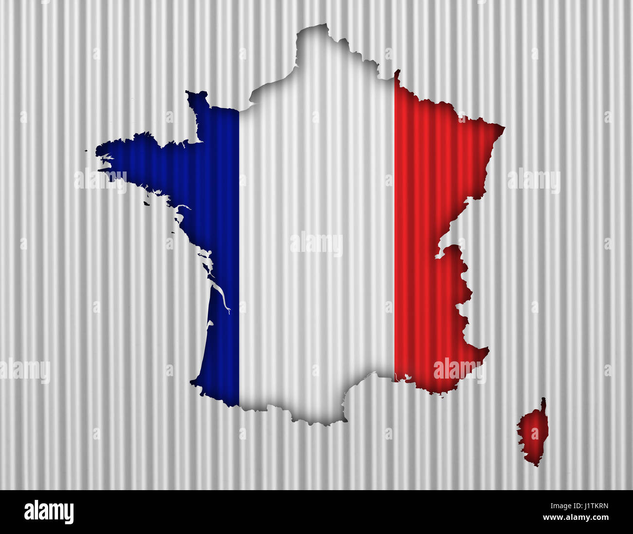 Textured map of France in nice colors Stock Photo - Alamy