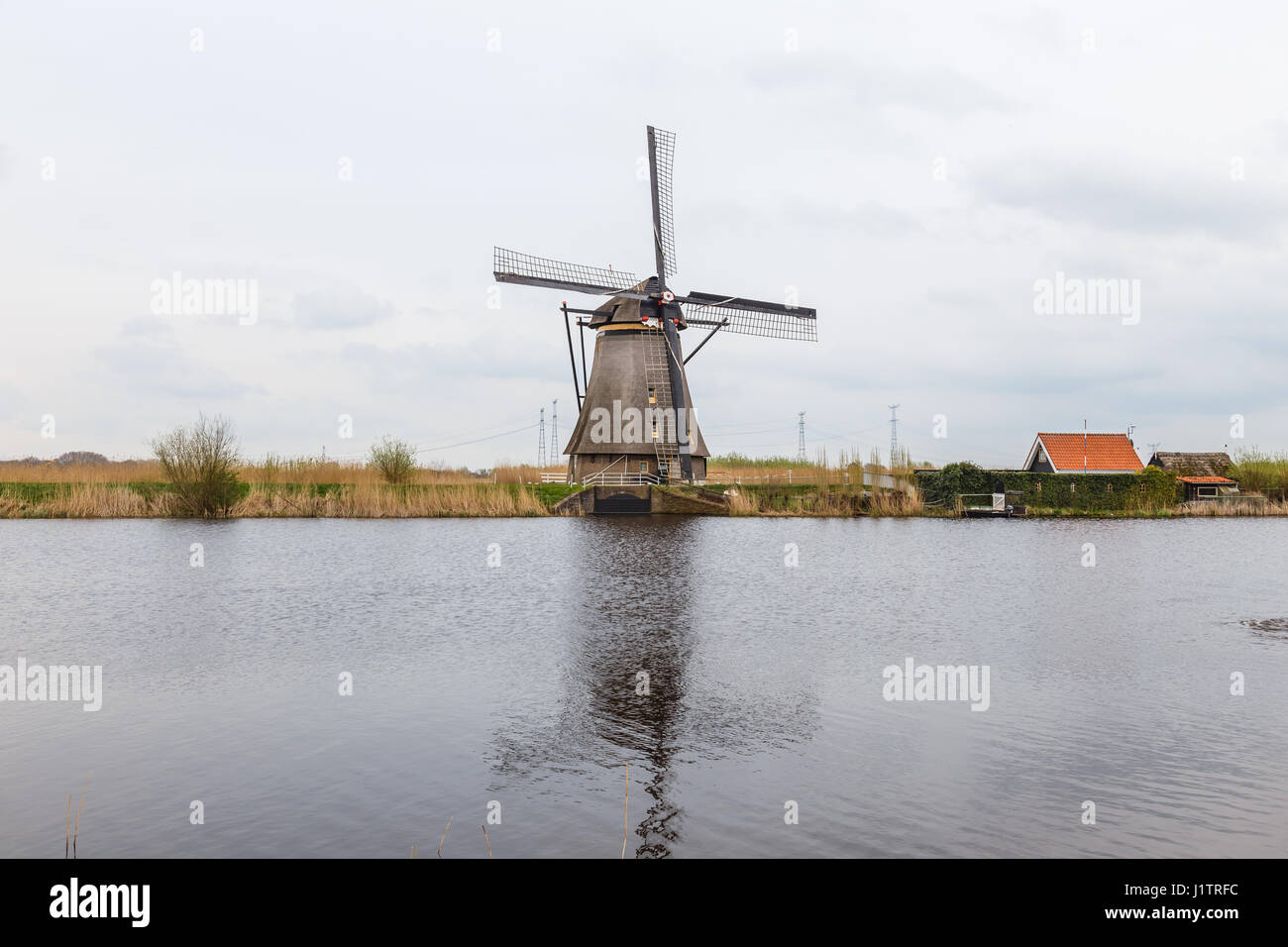 Rotterdam Kinderdijk Windmills park World Heritage Stock Photo - Alamy