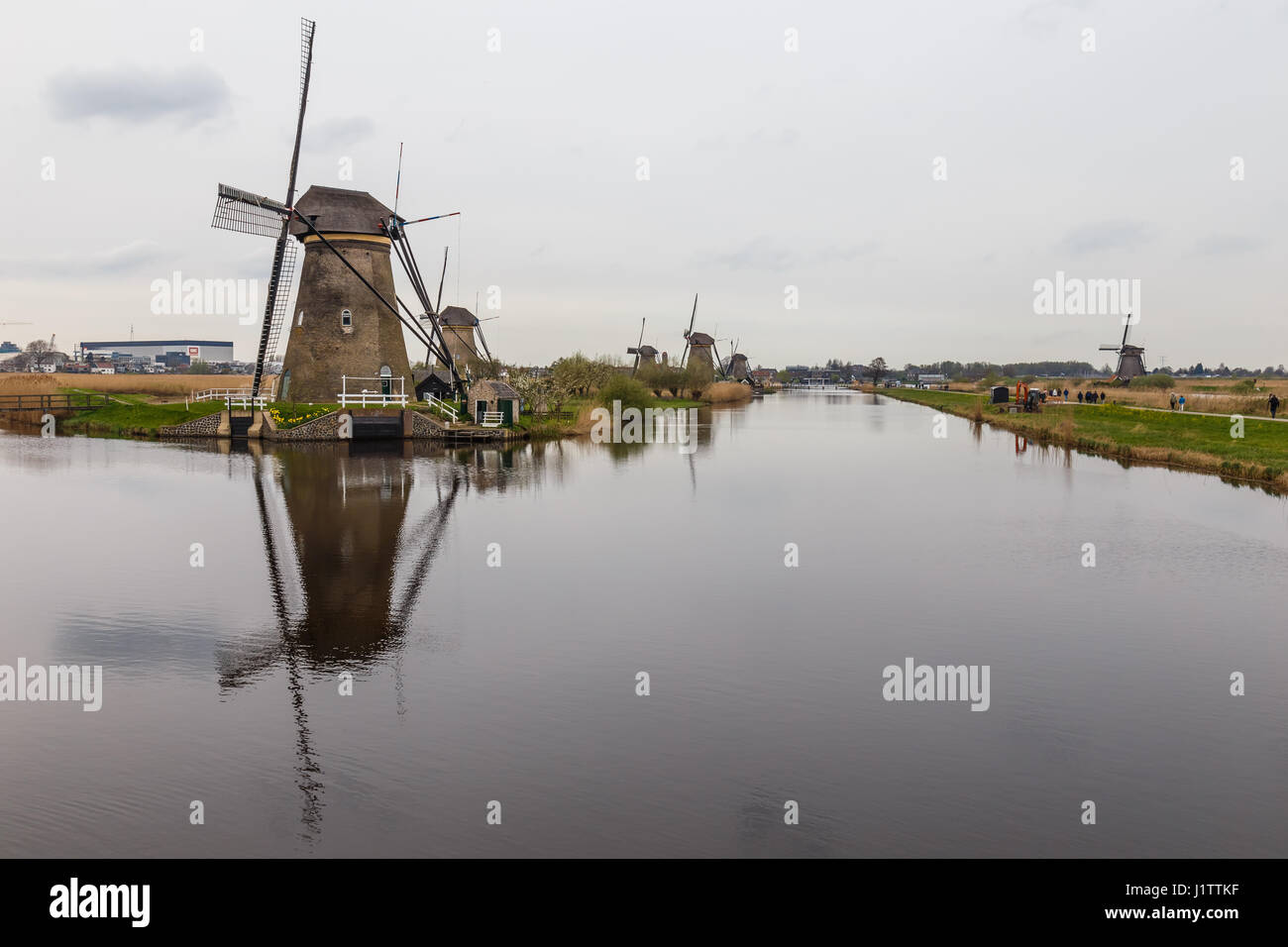 Rotterdam Kinderdijk Windmills park World Heritage Stock Photo - Alamy