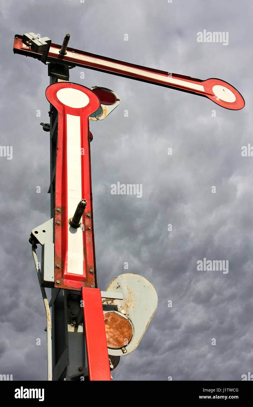 Old german semaphore railway hi-res stock photography and images - Alamy