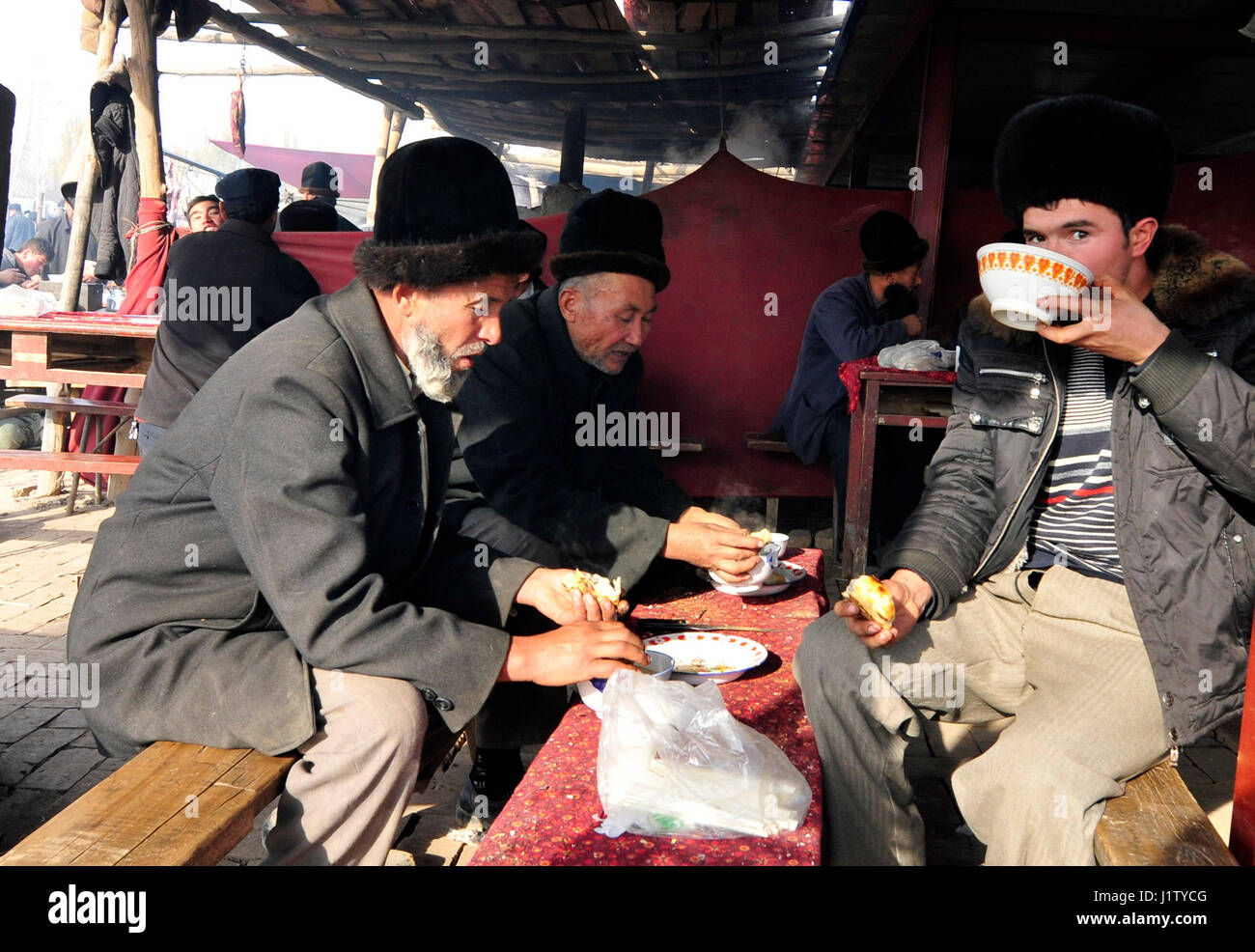 A traditional Uyghur tea house serving tea and Samsa Stock Photo - Alamy