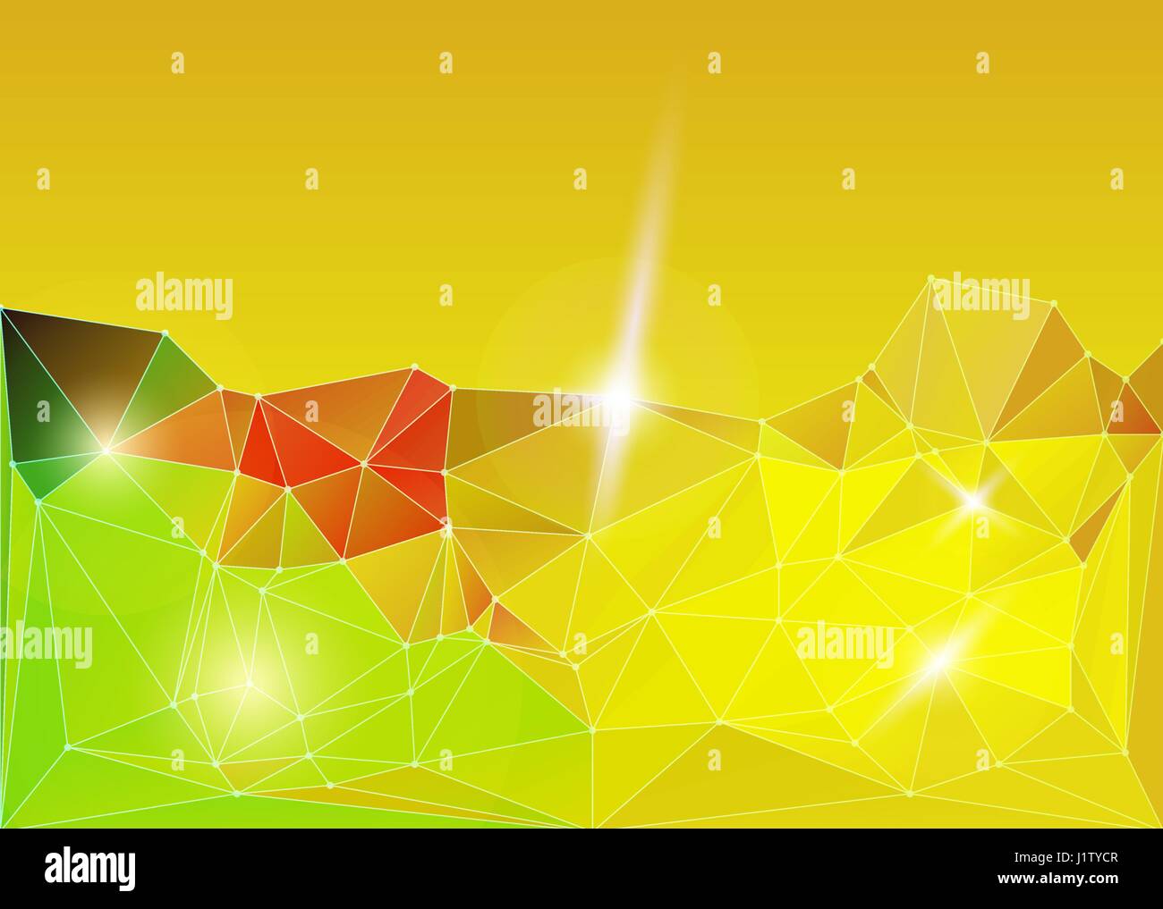 Bright color yellow gold polygonal vector background. Motion cyber ...