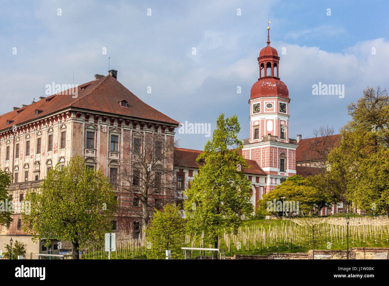Baroque castle Roudnice Nad Labem Czech Republic, Europe Stock Photo ...