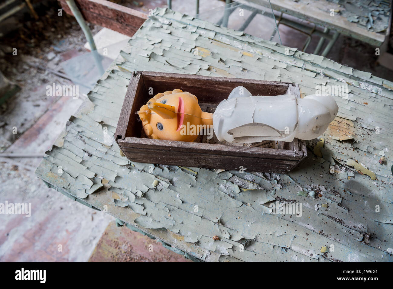 Plastic toy in High school No 2 in Pripyat ghost city of Chernobyl ...