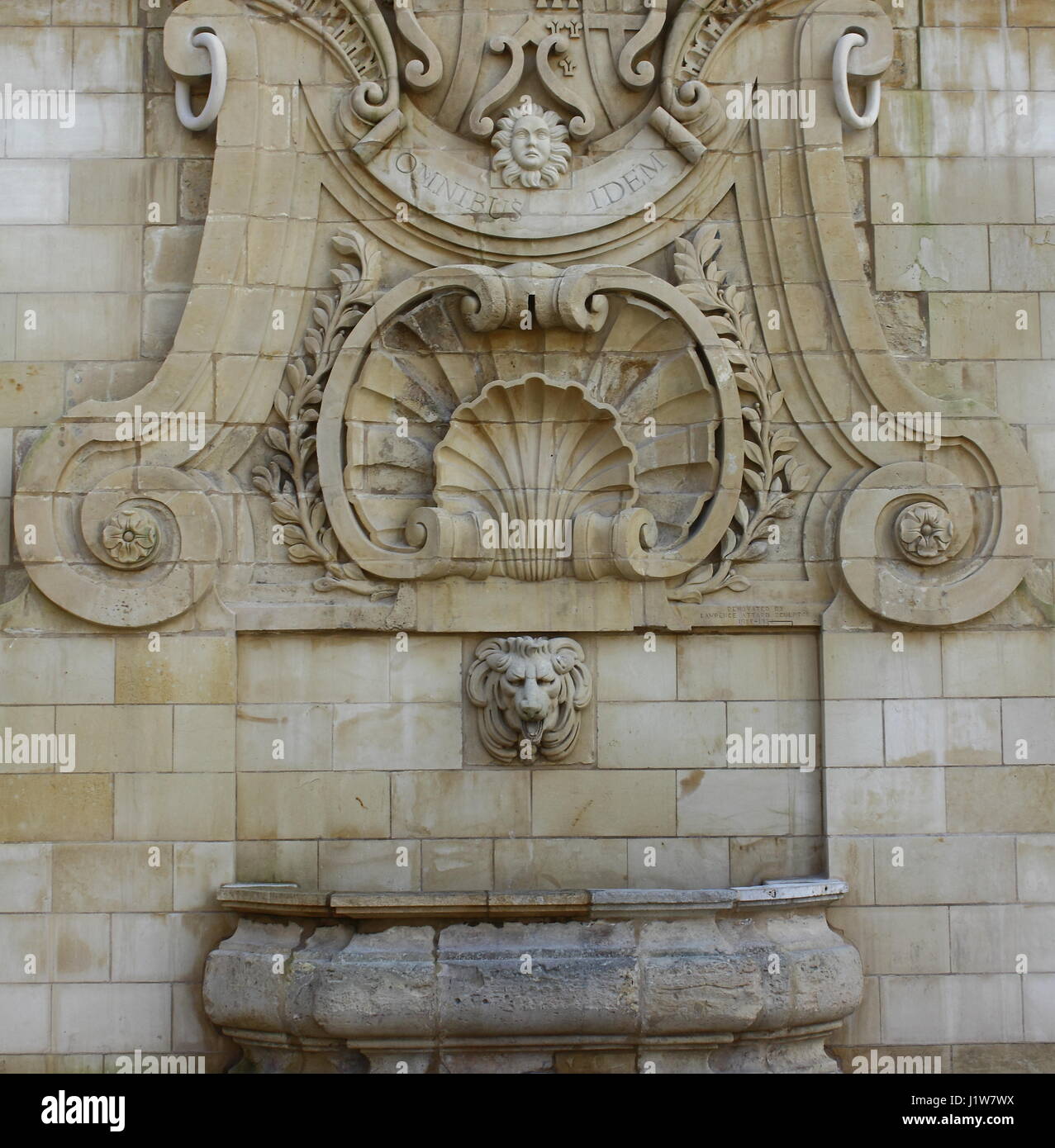 Detail of the Wignacourt Fountain, Valletta Stock Photo - Alamy