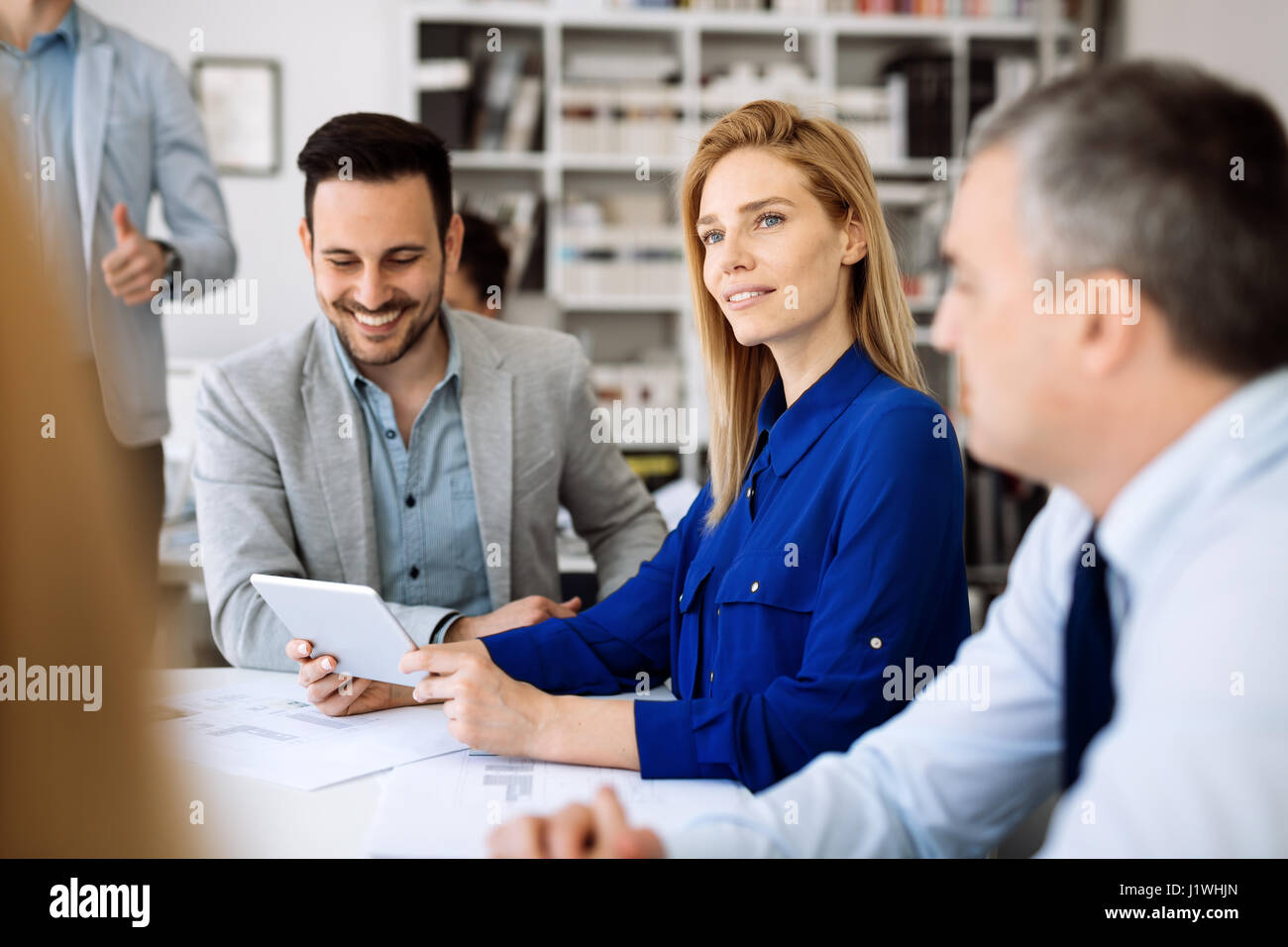 Successful ceo businesswoman working with employees Stock Photo - Alamy