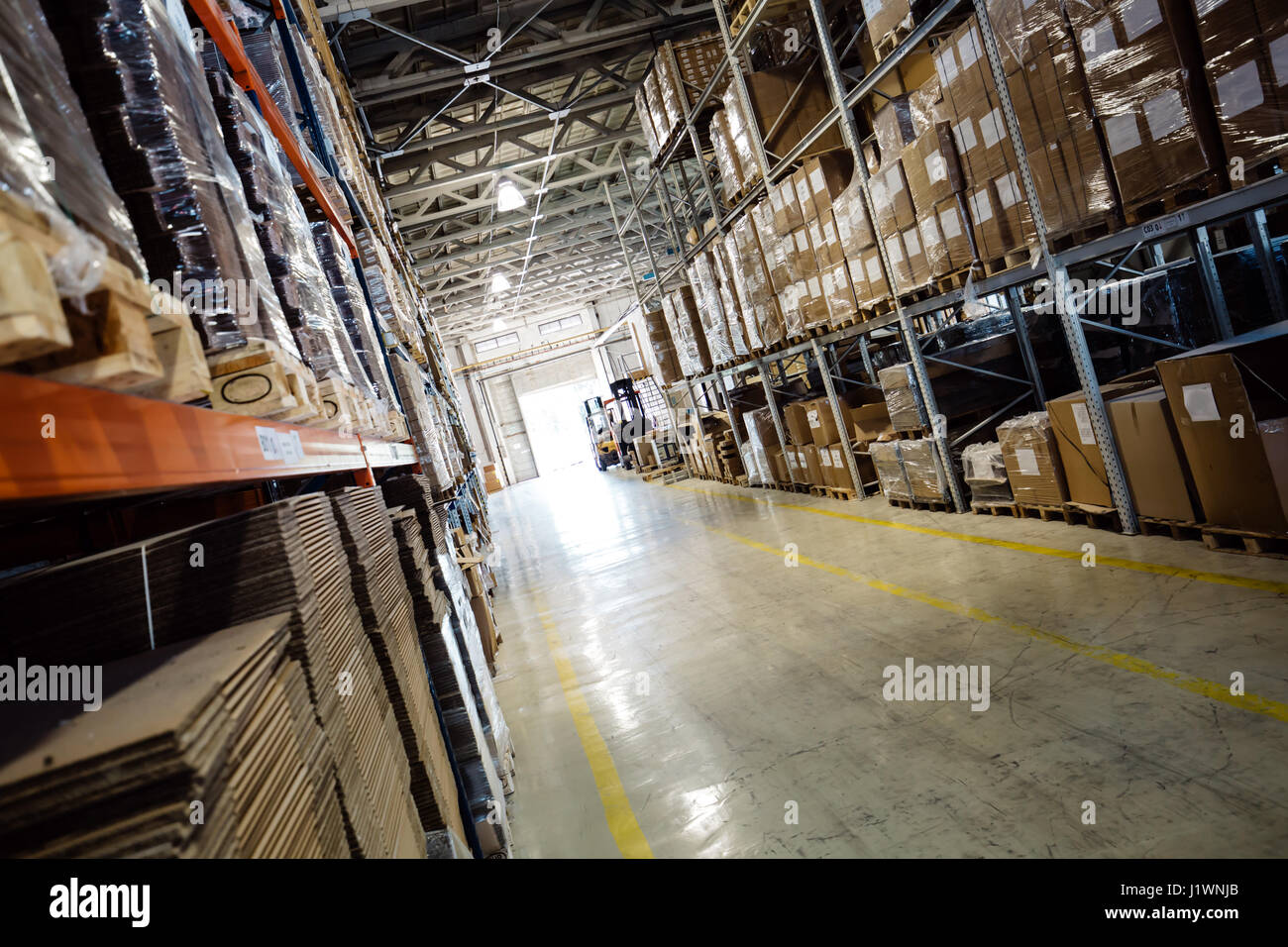 Interior of a modern warehouse Stock Photo - Alamy