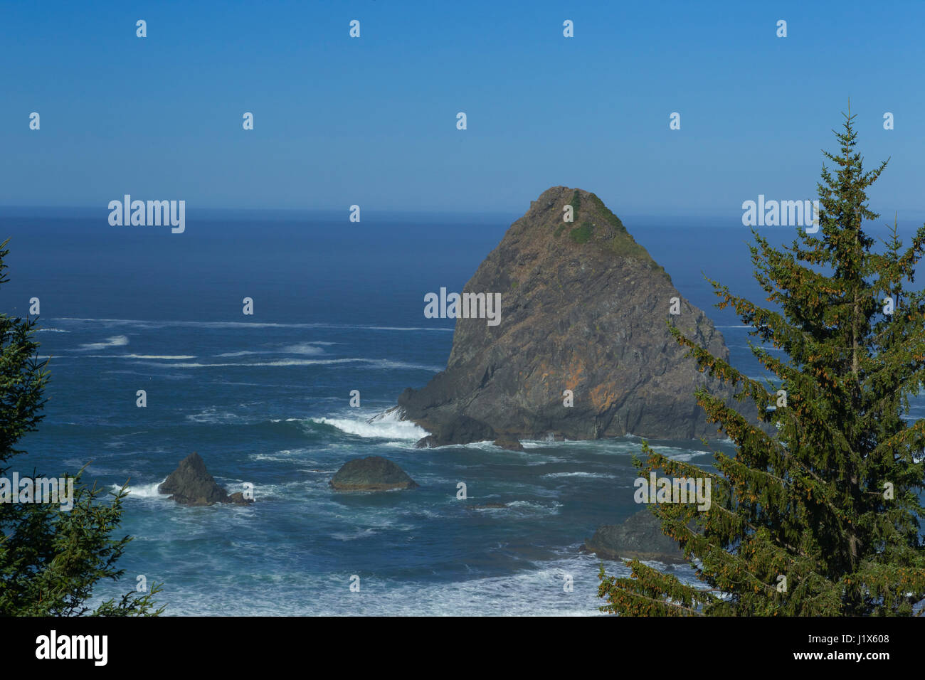 Sea Stacks on the Oregon Coast, Whaleshead Viewpoint, Oregon, USA Stock ...