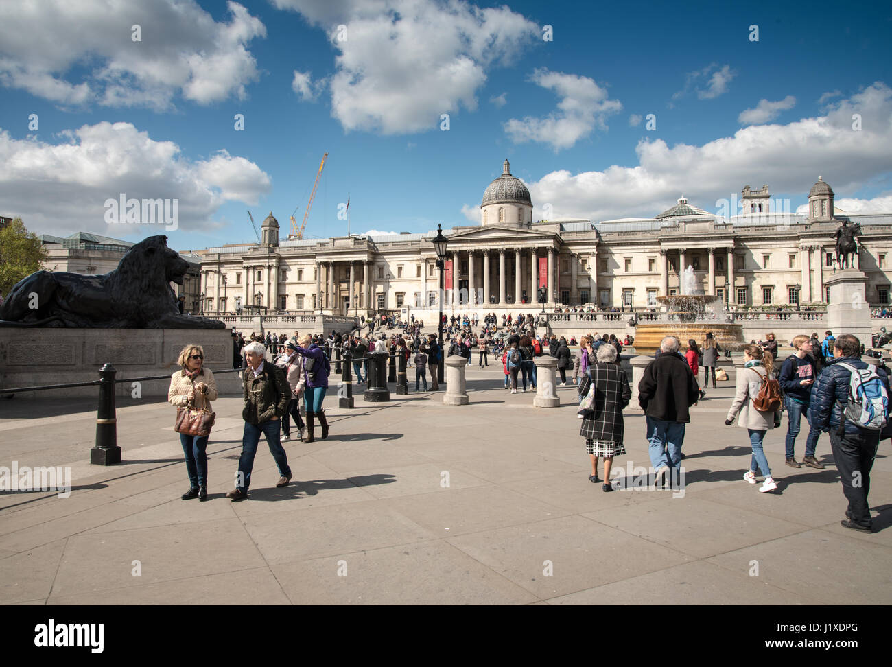Trafalgar square is public space tourist attraction in central london ...