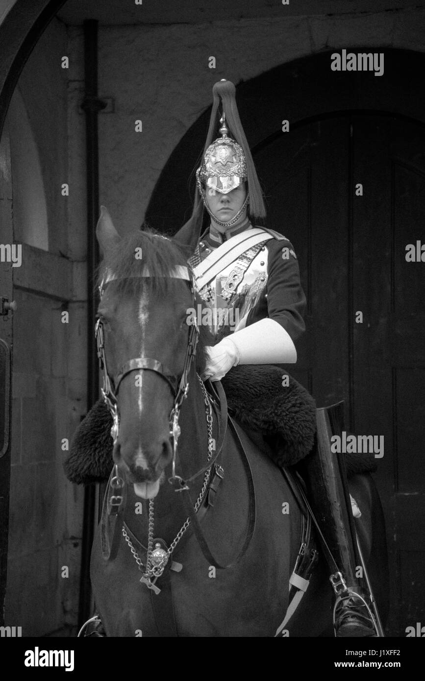 Horse guards on parade Black and White Stock Photos & Images - Alamy