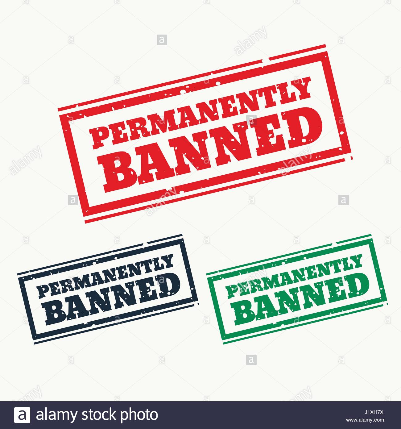 Banned Stamp High Resolution Stock Photography and Images - Alamy