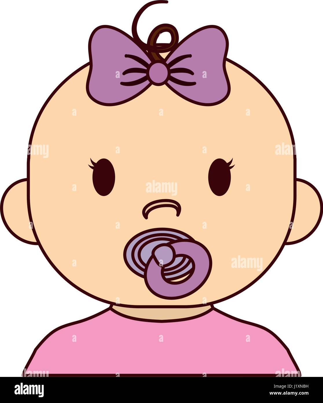 cute baby girl icon Stock Vector Image & Art - Alamy