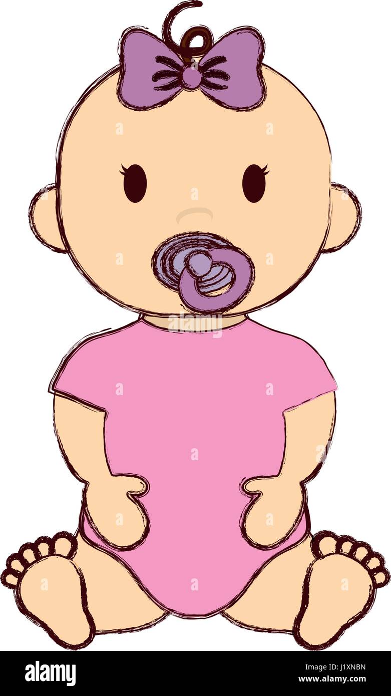cute baby girl icon Stock Vector Image & Art - Alamy