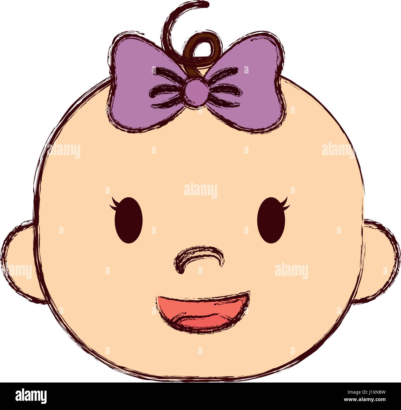 cute baby girl icon Stock Vector Image & Art - Alamy