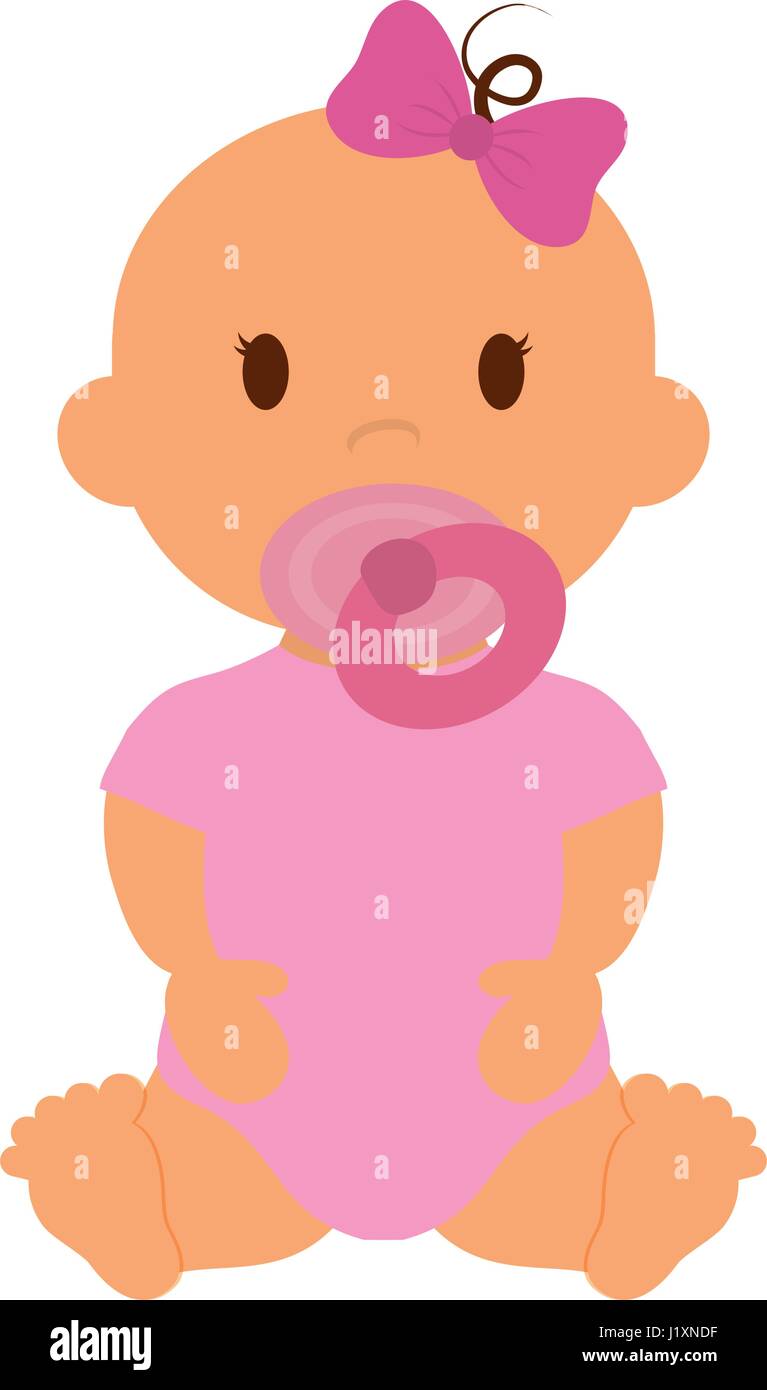 cute baby girl icon Stock Vector Image & Art - Alamy