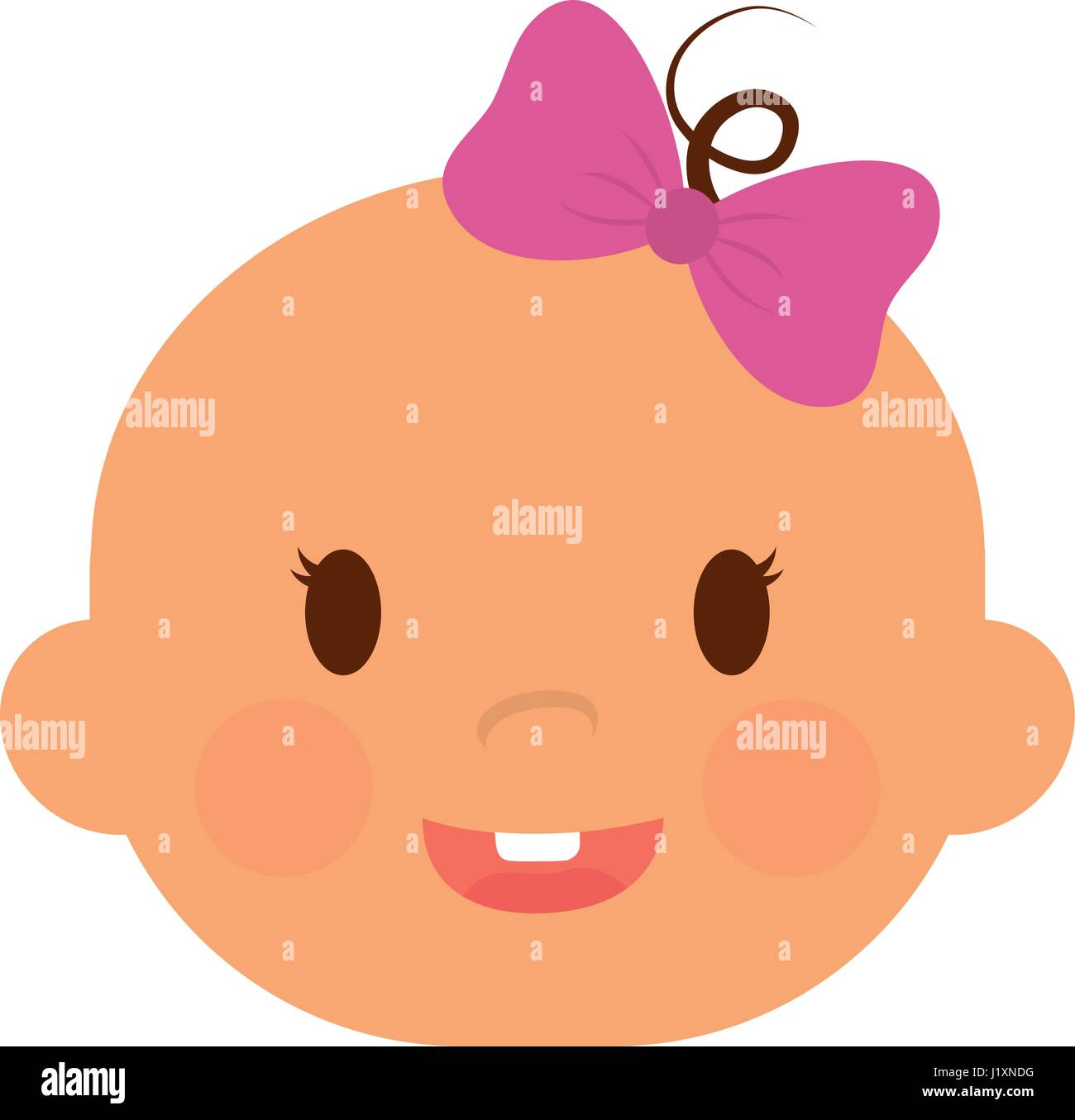 cute baby girl icon Stock Vector Image & Art - Alamy