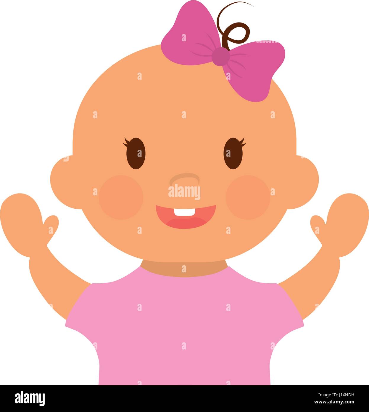cute baby girl icon Stock Vector Image & Art - Alamy